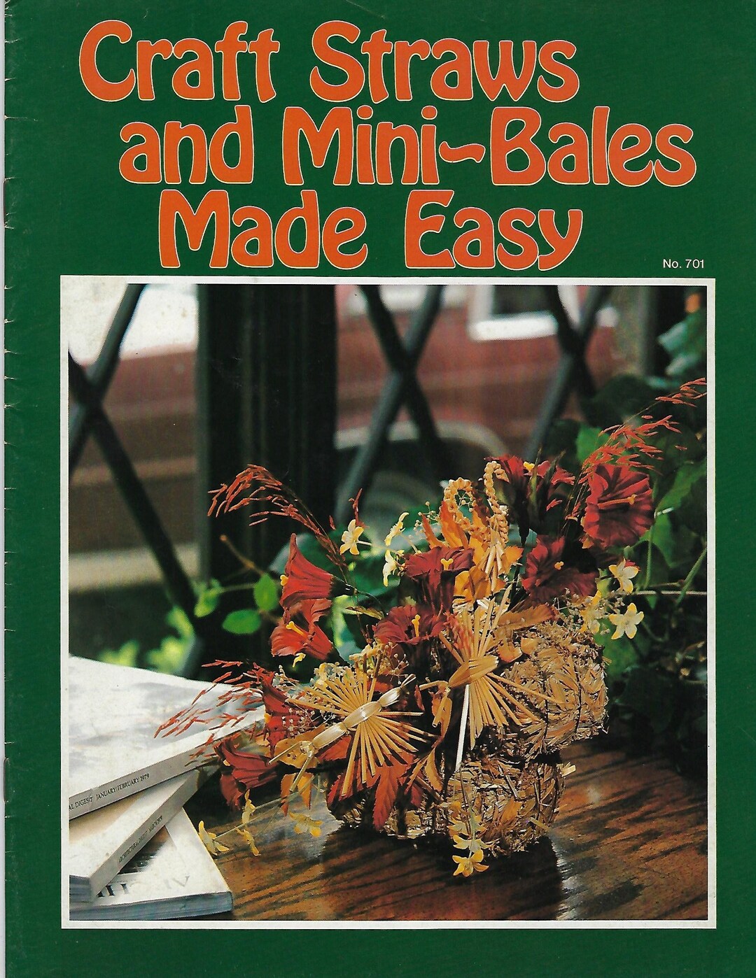 Craft Straws and Mini-bales Made Easy Vintage Floral Fall Country Decor ...
