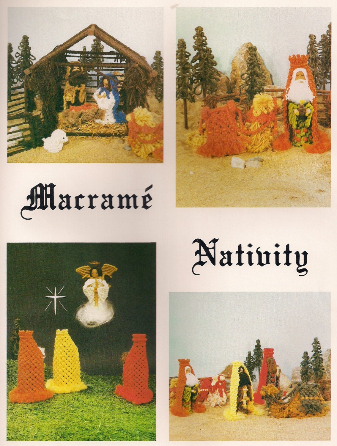 Vintage Macrame Nativity Craft Book With Patterns and - Etsy