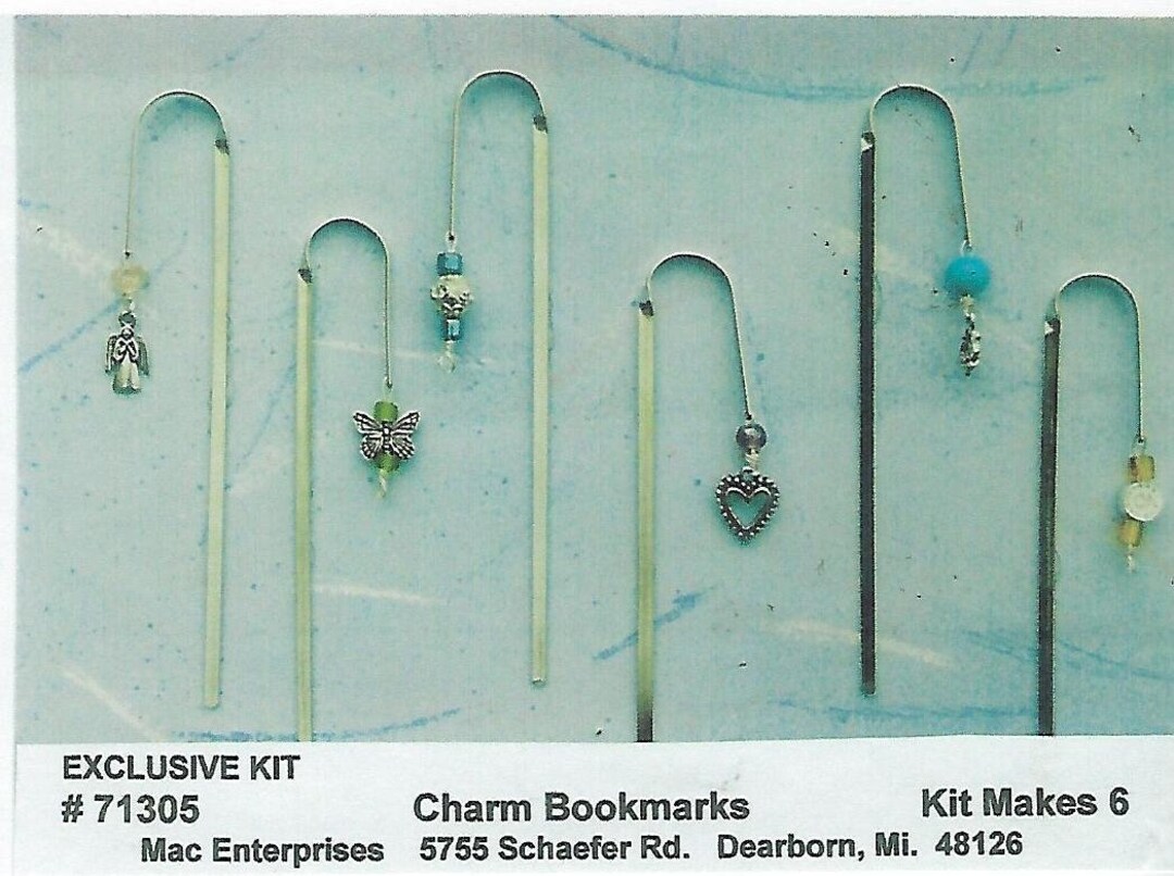 Charm Bookmarks Beaded Beading Craft Project Kit Mac Enterprises - Etsy