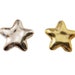 Pack of 50 Shiny Metallic Puffy Star-shaped Plastic Beads 1" Inch 25mm ...