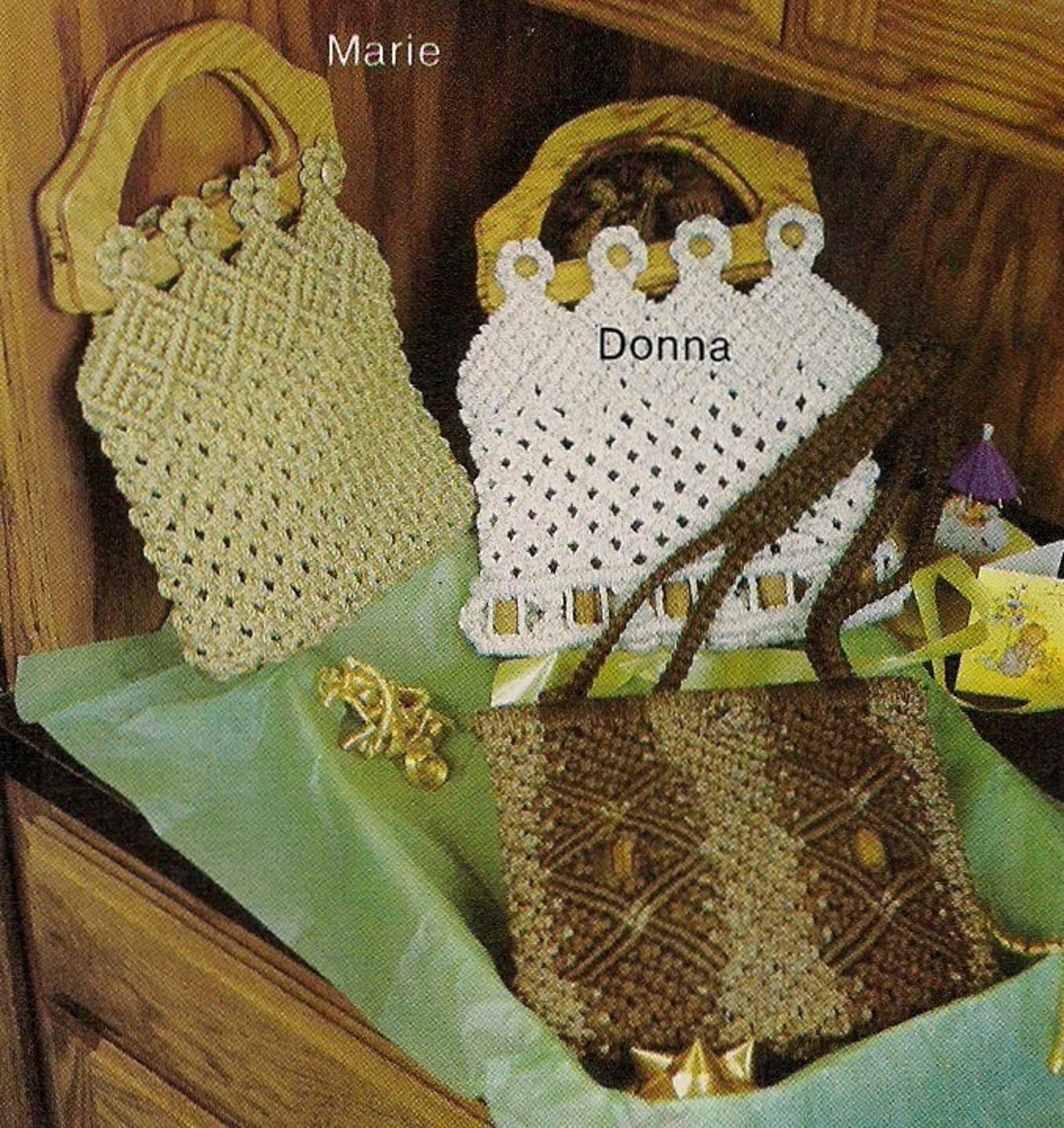 Linda's Family of Macrame Purses Patterns & Instructions for 23 ...