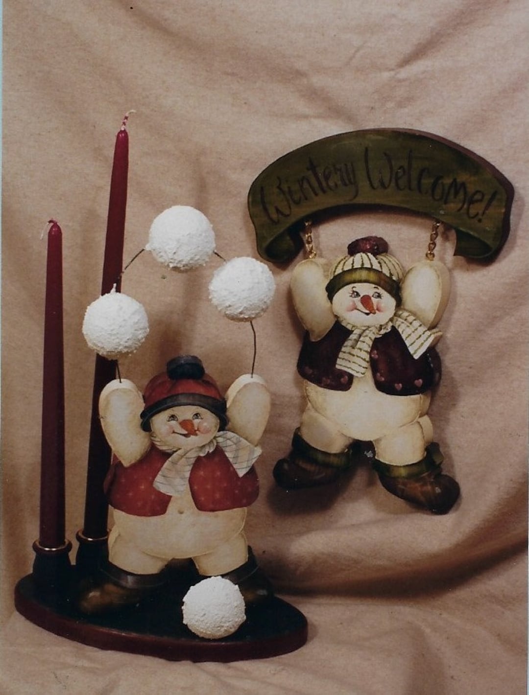 Wintery Welcome Snowman Jean Zawicki Decorative Painting Pattern Packet ...