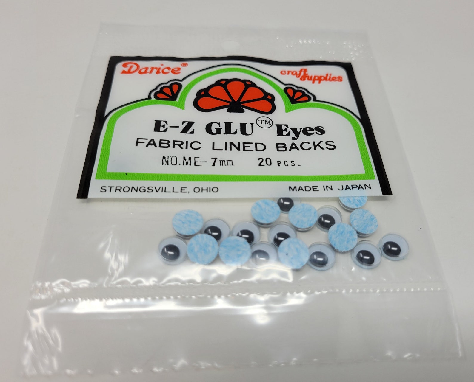 12 Packs of Darice Crafts E-Z GLU Glue BLACK Movable Wiggle Googly Eyes ...