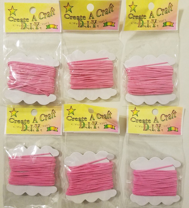 Pack of 6 Create A Craft DIY 1.5mm Elastic Bracelet Craft Macrame ...