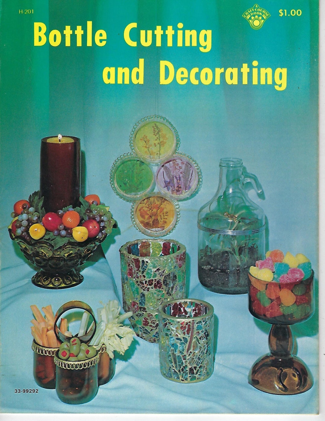 Glass Bottle Cutting and Decorating Vintage 1970's Craft How to ...