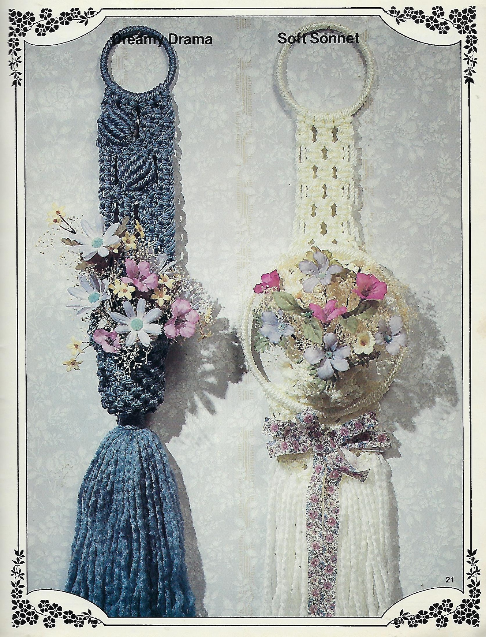 PDF ONLY Pockets for Posies Macrame Wall Pockets Patterns Craft Book - Etsy