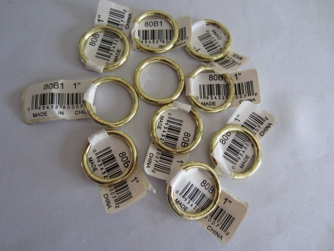 Lot of 10 Gold Metal Brass Macrame Craft Dreamcatcher Rings 1" 1 Inch ...