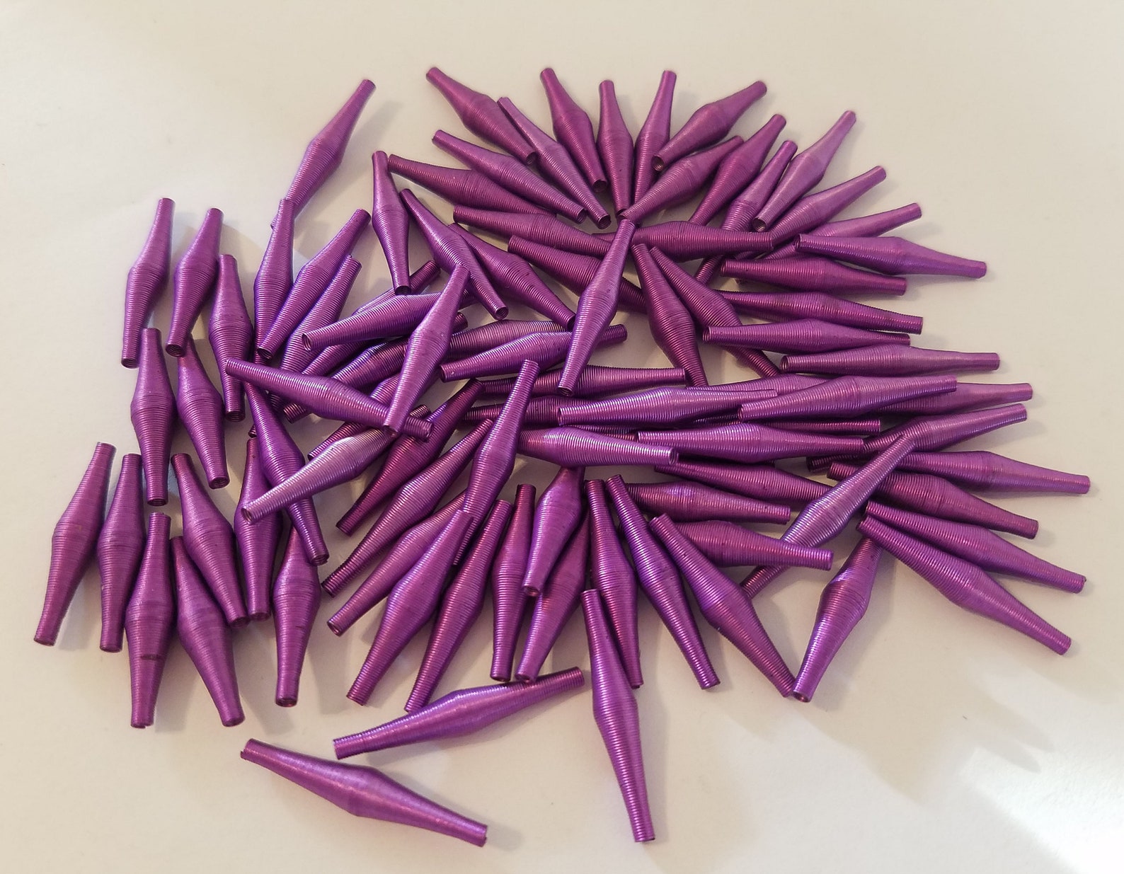 50 Pcs Purple Metal Coil Spring Spacer Beads 22mm X 5mm - Etsy