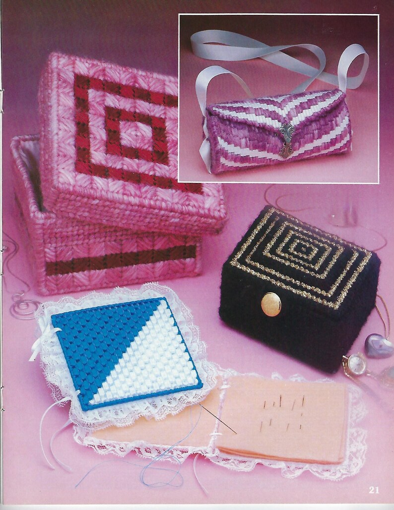 Crafting with Plastic Grid Plastic Canvas Patterns Book | Etsy