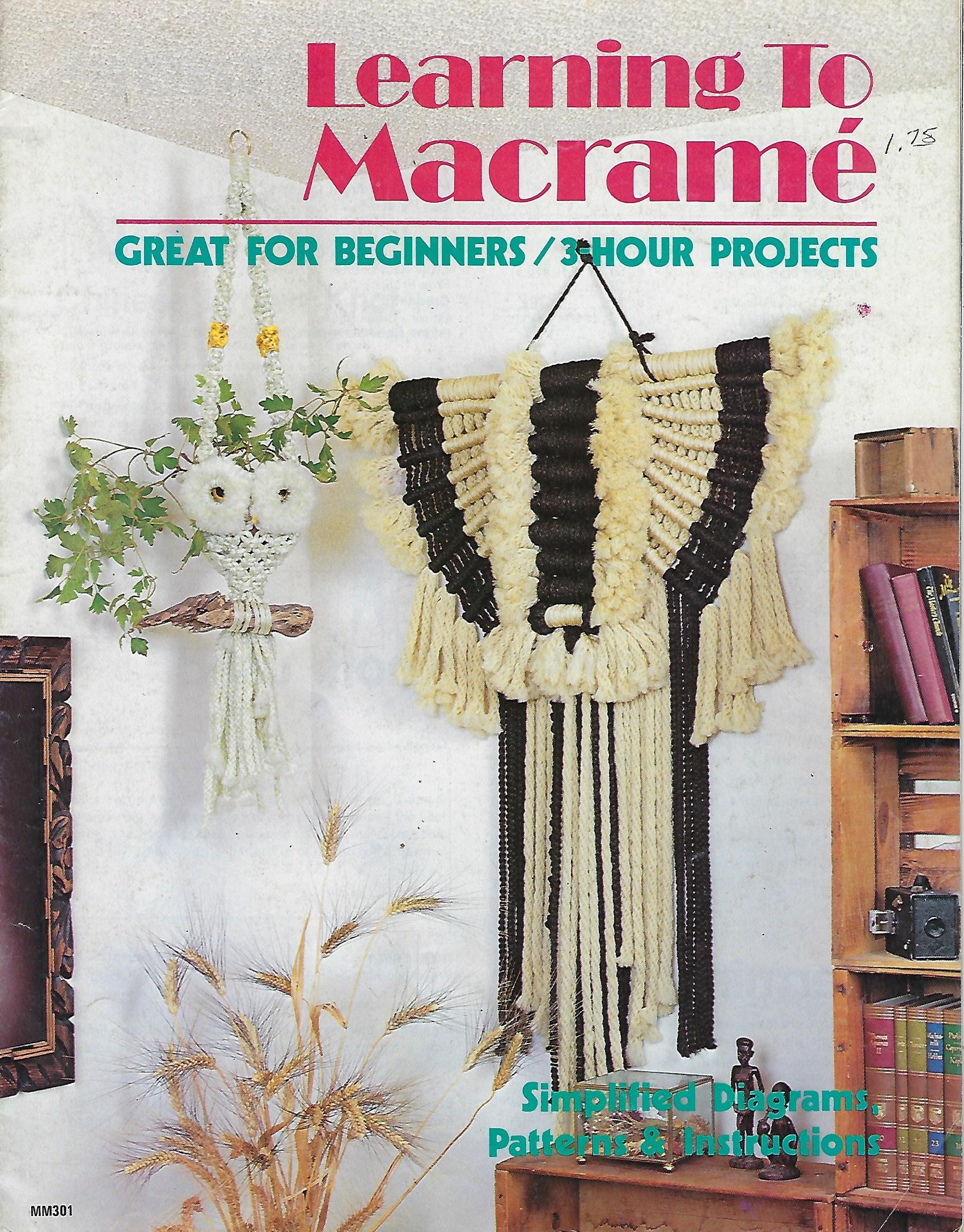 Learning to Macrame Craft Instruction Pattern Book for | Etsy