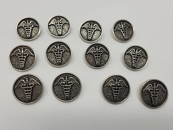 12 Pcs Healthcare Symbol Caduceus Silver Plastic Sewing | Etsy