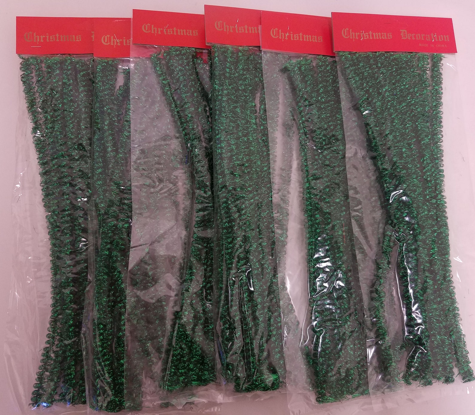 72 Pcs 12 Wired Pipe Cleaners Christmas Tinsel Curly - Etsy