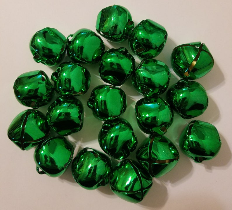 Lot of 20 Shiny Metal Jingle Bells for Christmas Crafts Large 30mm ...