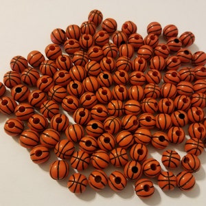 Pack of 100 Team Sports Balls Plastic Beads for Crafts & Jewelry ...