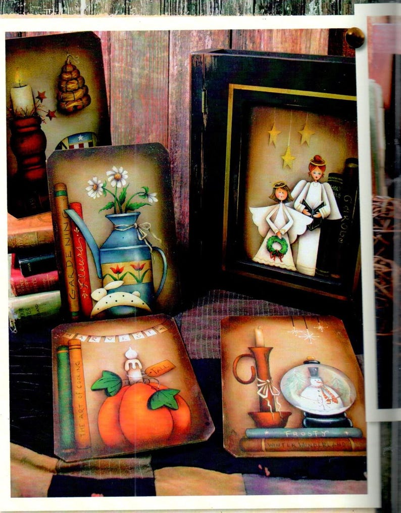 Country Primitives 16 Maxine Thomas Acrylic Decorative Painting ...