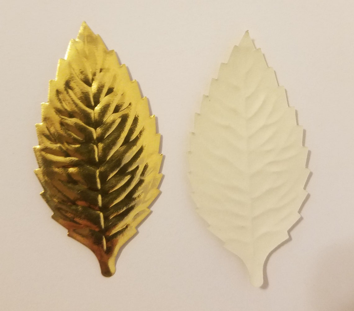 144 Pcs Vintage Gold 2-3/8 Foil Leaves Embossed Leaf - Etsy