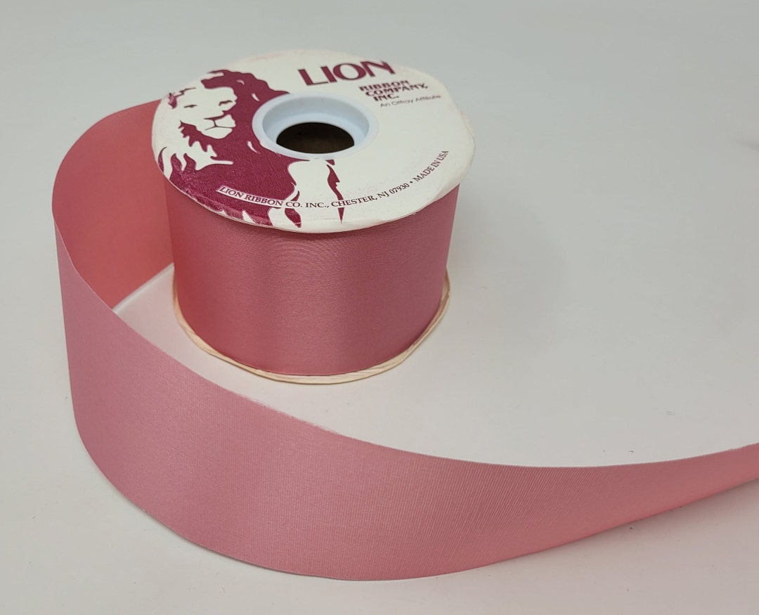 New Vintage Lion Brand Offray 100% Satin Acetate Craft Ribbon 2-5/8" X ...