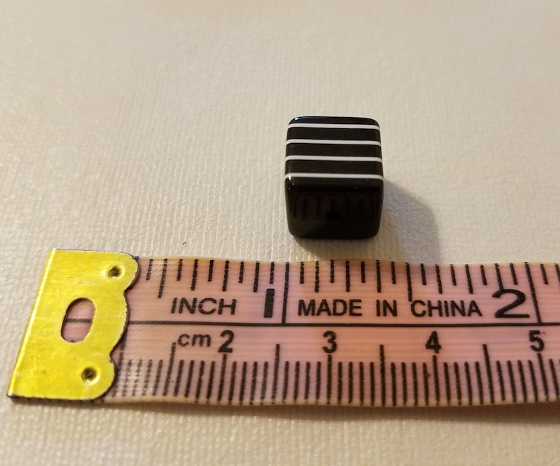 Lot of 100 Black & White Striped 10mm Cube Resin Rainbow Beads - Etsy