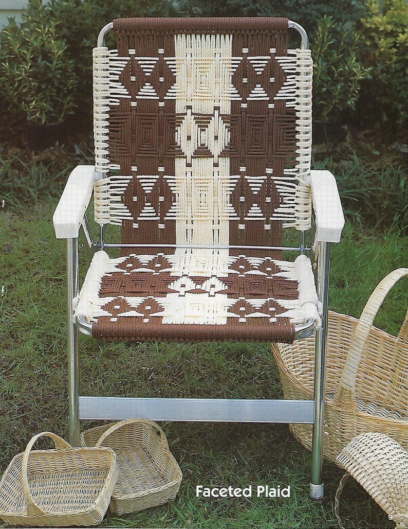 PDF ONLY Plaid's Macrame Chairs for the Sitting Lawn Chair - Etsy