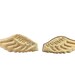 Pack of 10 Gold Angel Wings Puffins Soft Padded Fabric Applique for ...