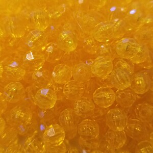 1,000 Pcs Crystal Faceted 6mm Round Plastic Acrylic Craft Beads - Etsy