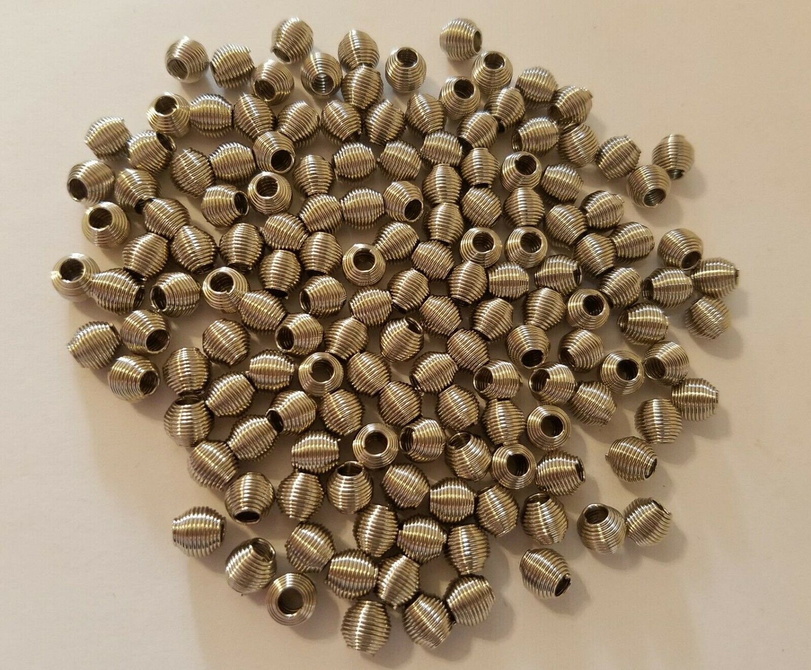 100 Pcs Gold or Silver Tone Metal Coil Spring Spacer Beads 6mm - Etsy