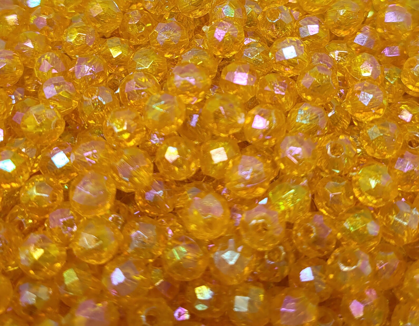1000 Pcs Iridescent Orange Crystal Faceted 6mm Round Plastic - Etsy