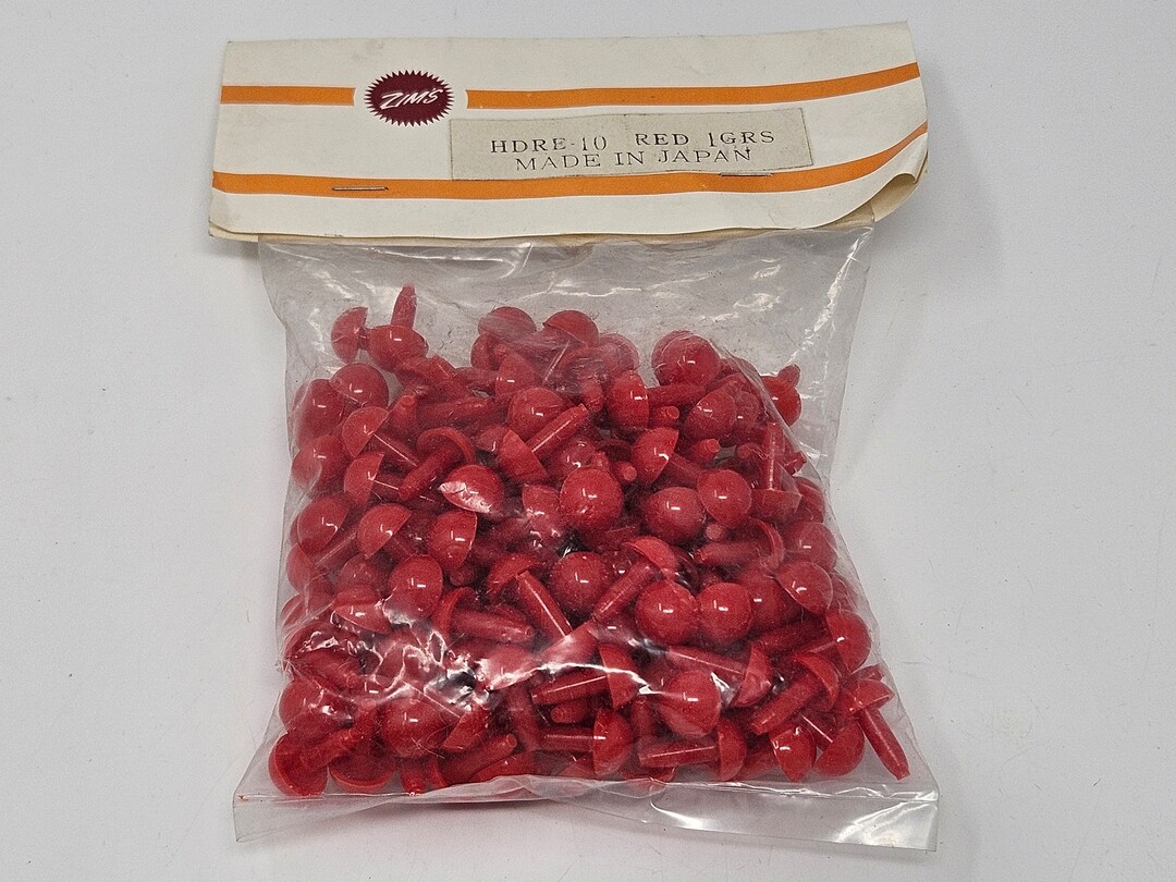 Bulk Pack Zim's Vintage Small Half Round Plastic Safety Eyes or Noses ...