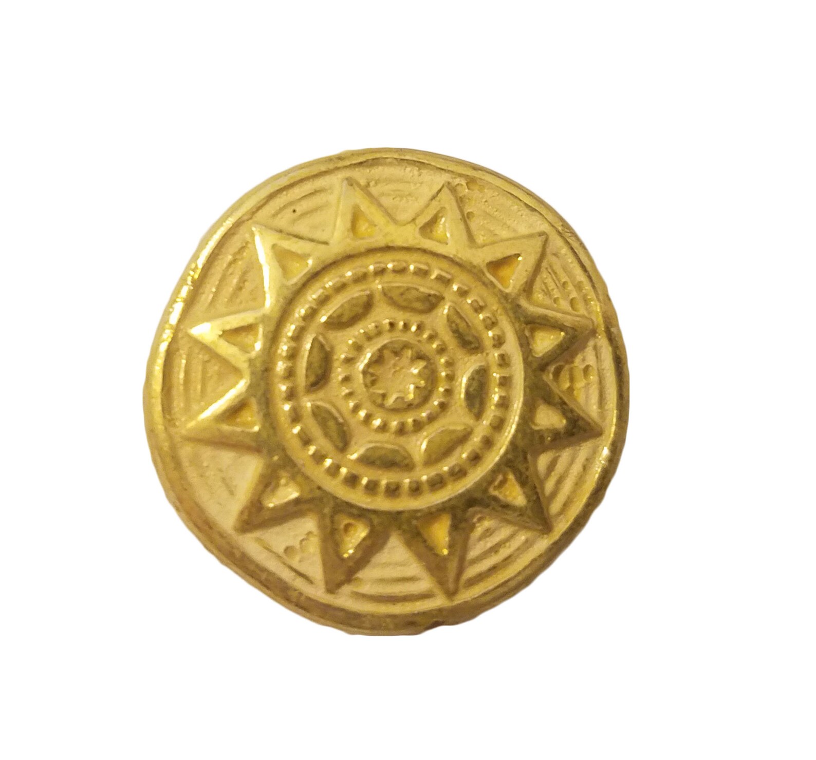 Pack of 50 Gold Aztec Sun Faux Coins Flat Round 25mm Resin - Etsy