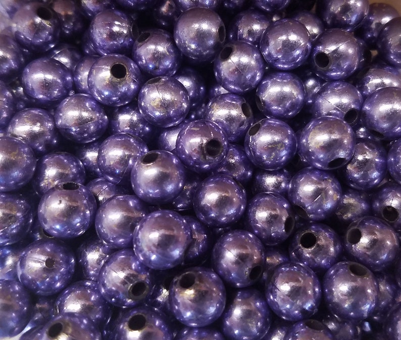 Lot of 350 Metallic Loose Artificial Plastic Pearls 8mm Round - Etsy