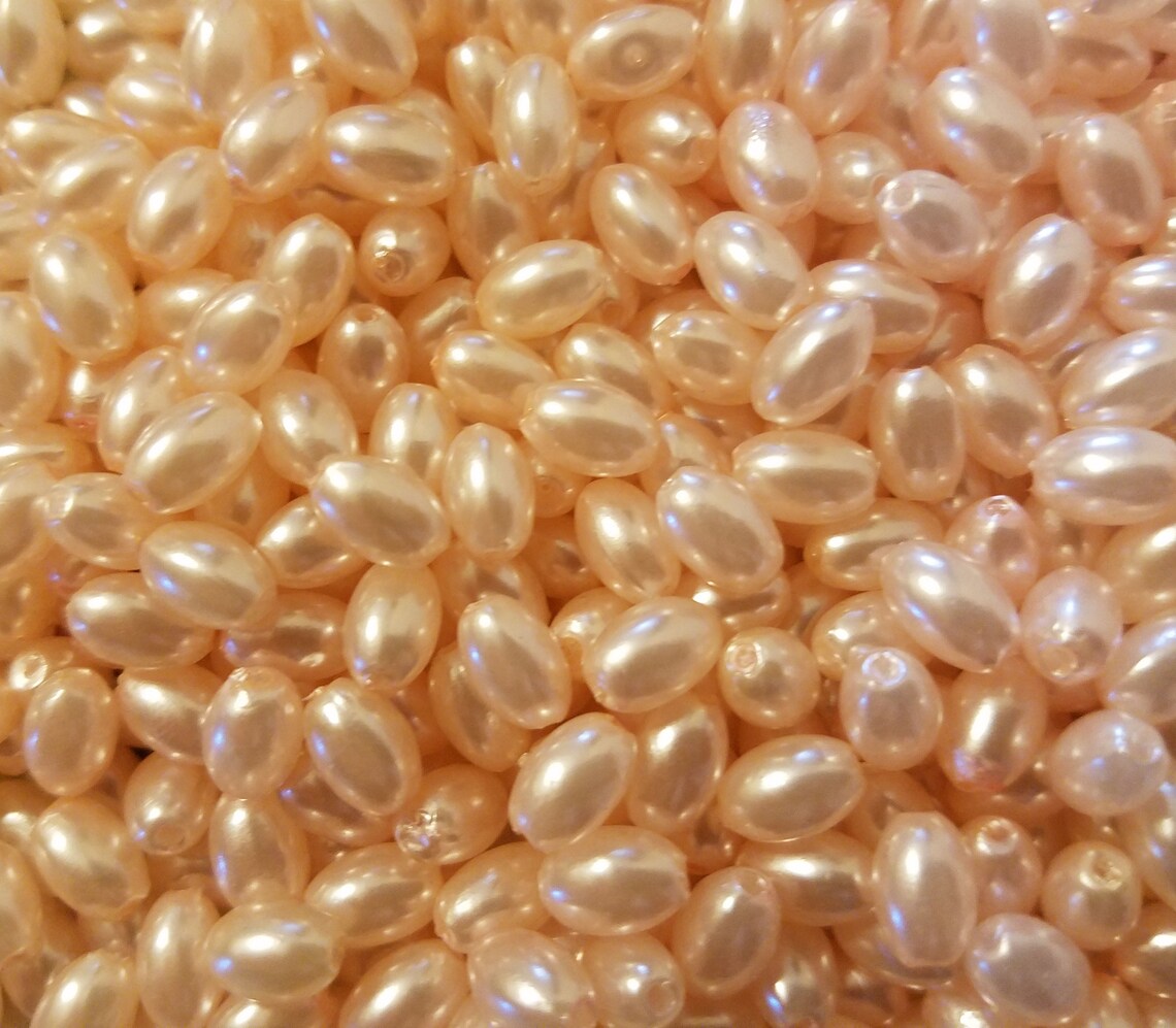 Lot of 1000 Loose Artificial Plastic Pearls 6mm x 9mm Oval | Etsy