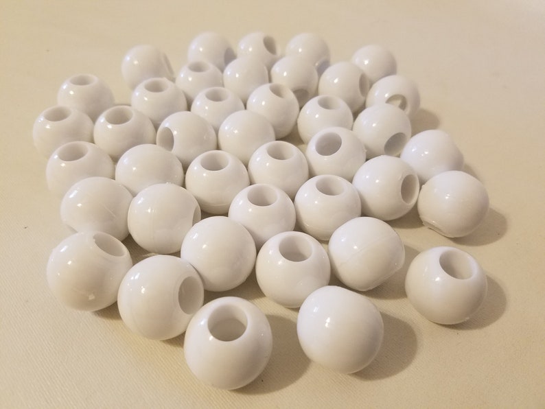 Lot of 40 Marbella Round Plastic Acrylic Macrame Craft Beads 7/8" 22mm ...