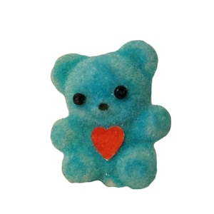 Lot of 12 Darice Craft 1" Miniature Flocked Teddy Bears With Red Heart ...