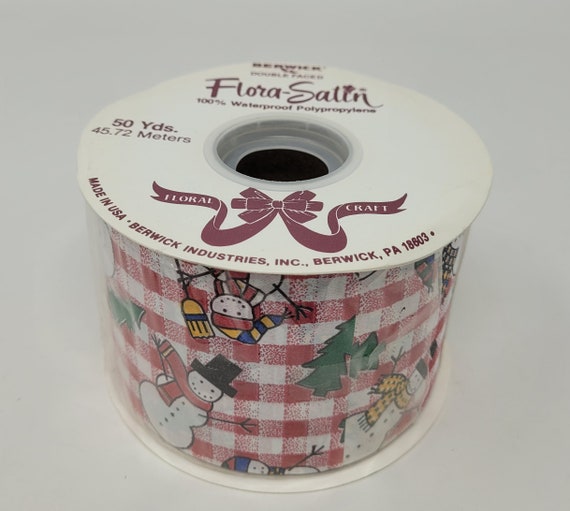 NEW Vintage Berwick Flora-satin Red Checkerboard Snowman - Etsy