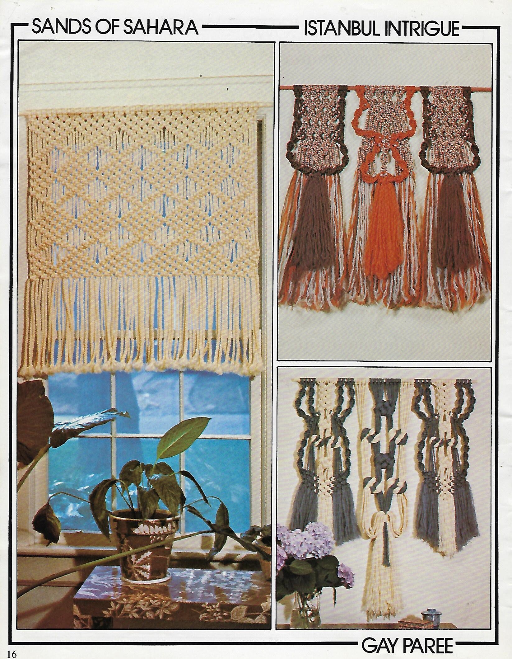 PDF ONLY Wall Decorating With Macrame Wall Hangings Patterns Craft Book ...