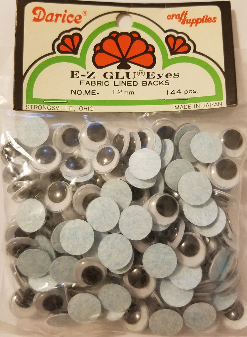 144 Pcs Darice E-Z GLU Movable Wiggle Googly Eyes 12mm Round - Etsy