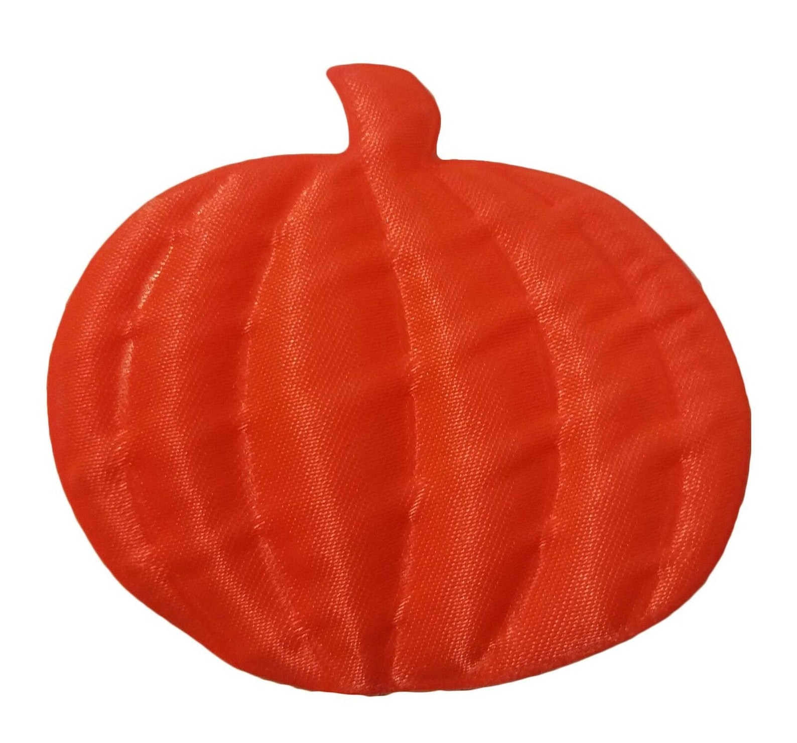 Pack of 20 Orange Pumpkin Soft Shapes Halloween Puffins Padded Satin ...
