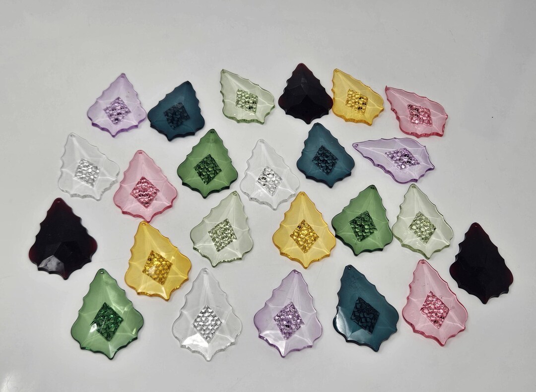 Lot of 24 Assorted Color Large Acrylic Plastic Amulet Pendants ...