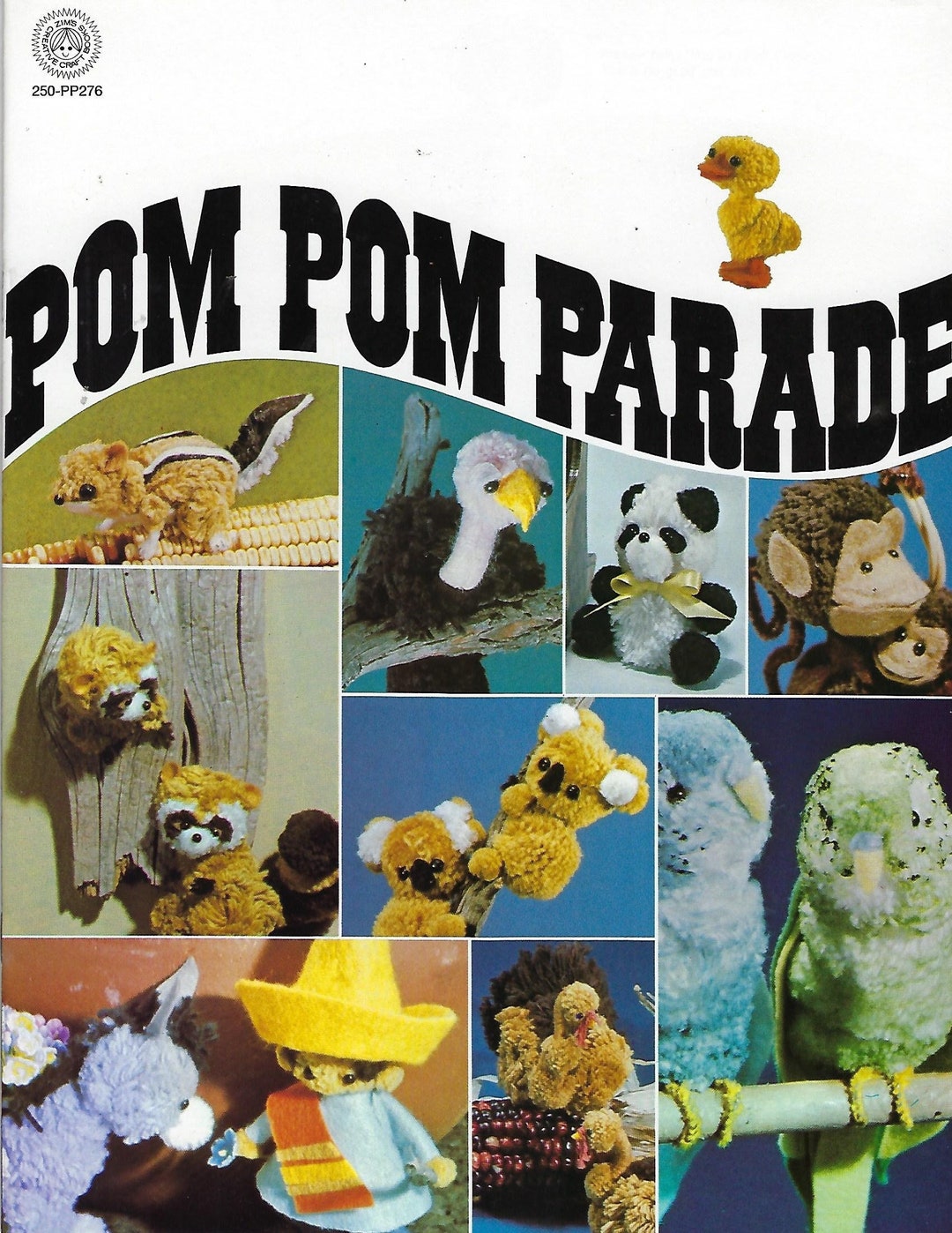 Pom Pom Parade Animals Vintage 1970's Craft How to Pattern Book - Etsy