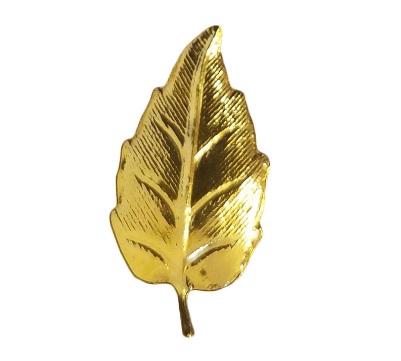 12 Pcs Vintage Gold Tone Metal Tiny Dimensional Leaf Stampings - Etsy