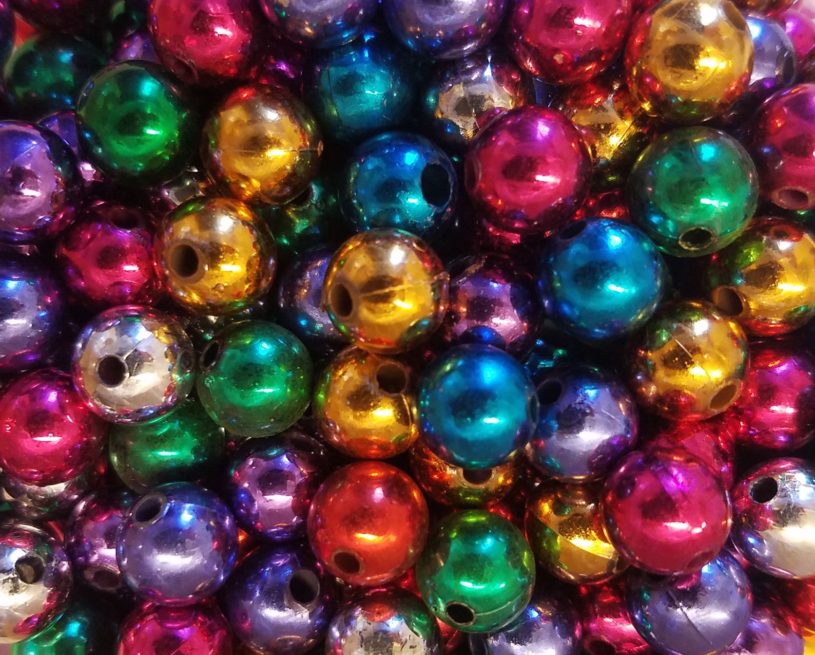 Lot of 100 Loose Artificial Metallic Plastic Pearls 10mm Round - Etsy