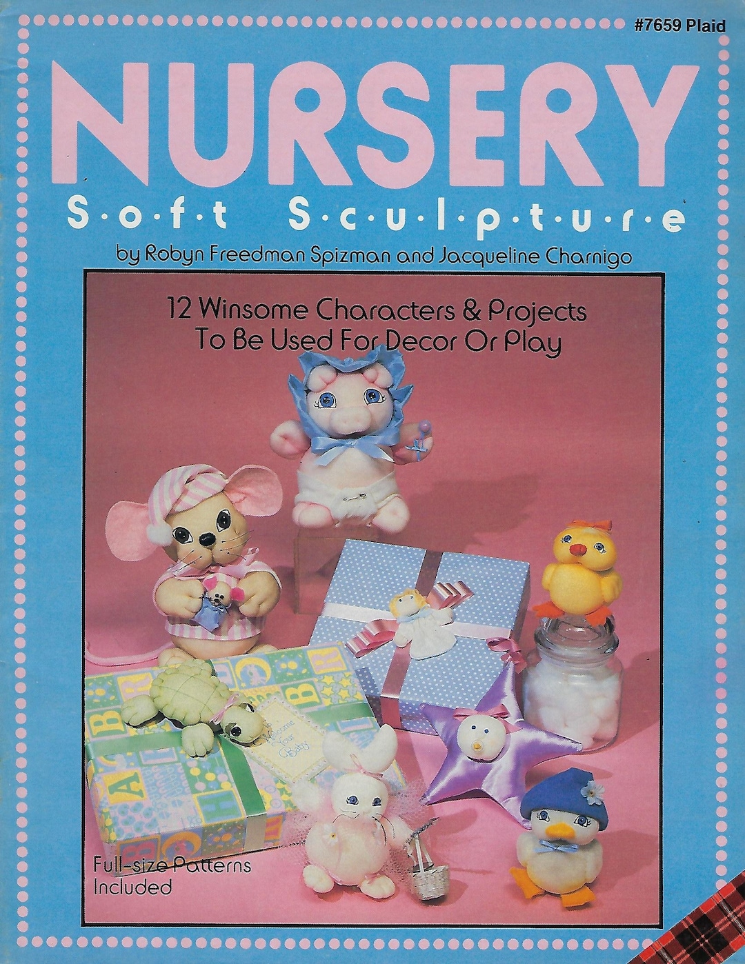Nursery Soft Sculpture Doll Toy Making Sewing Patterns for Baby Vintage ...