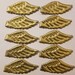 Pack of 10 Gold Angel Wings Puffins Soft Padded Fabric Applique for ...