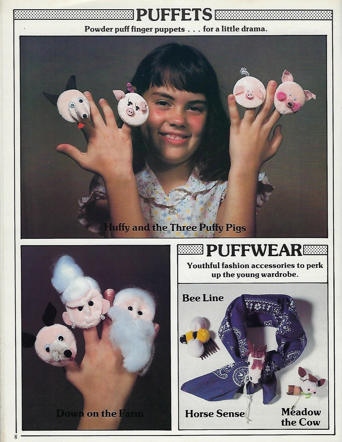 Pure Puffery Powder Puffs & Pom-poms Kids Arts Crafts Projects Vintage ...