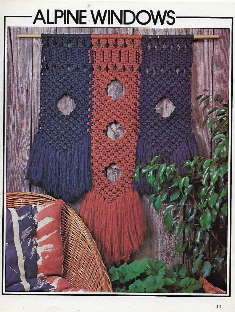 PDF ONLY Wall Decorating With Macrame Wall Hangings Patterns Craft Book ...