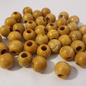 Lot of 40 Marbella Round Plastic Acrylic Macrame Craft Beads 7/8" 22mm ...