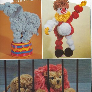 Pom Pom Parade Animals Vintage 1970's Craft How to Pattern Book - Etsy
