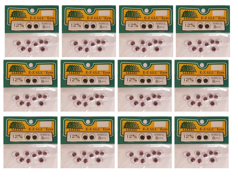 12 Packs BTC E-Z GLU Movable Brown Wiggle Googly Eyes 12mm - Etsy