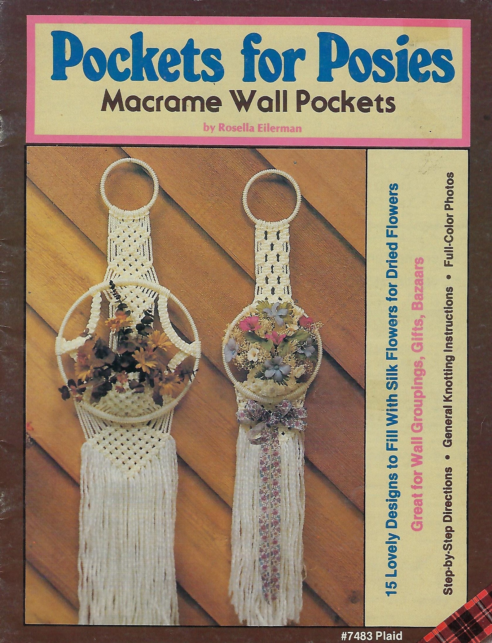PDF ONLY Pockets for Posies Macrame Wall Pockets Patterns Craft Book - Etsy