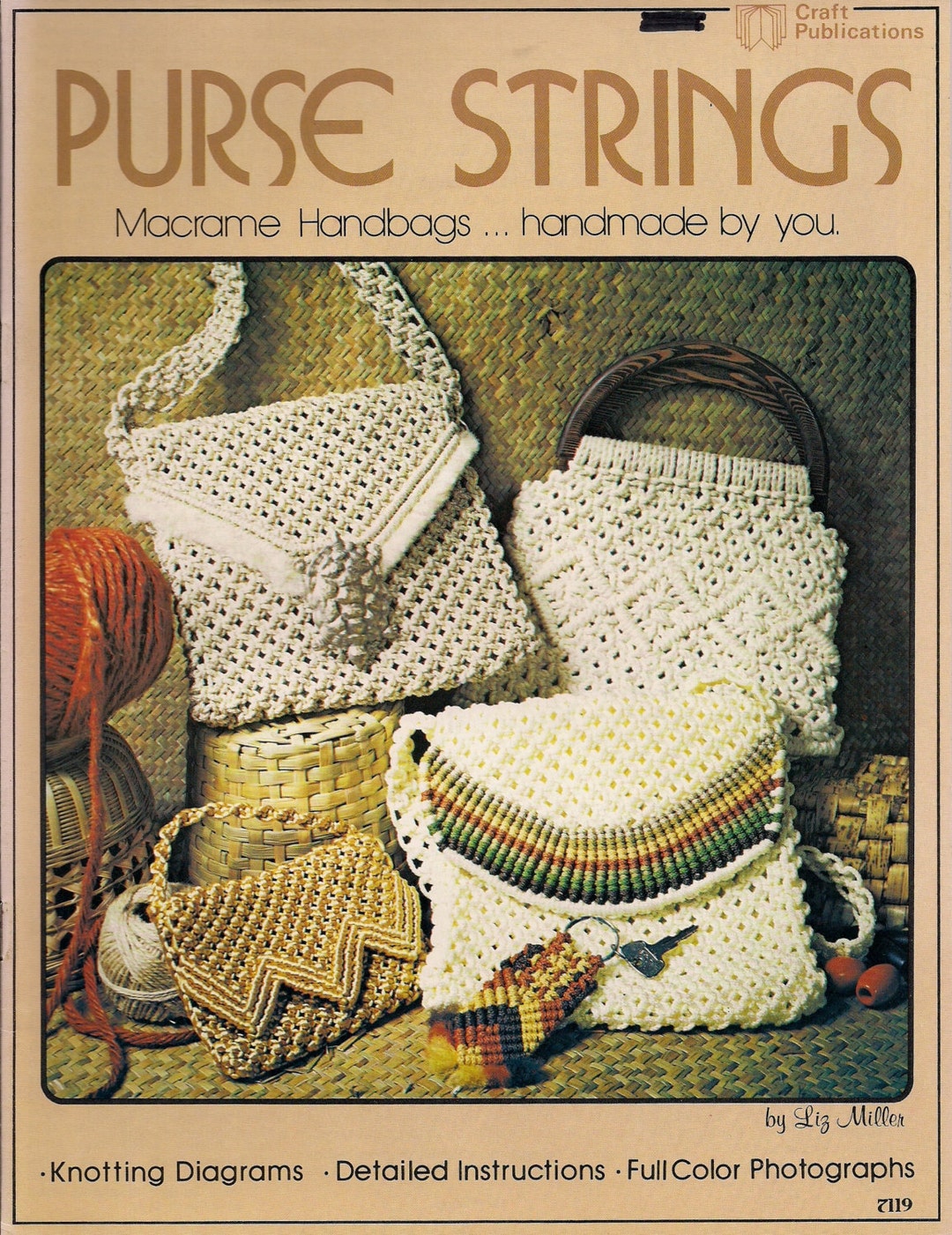 Vintage Macrame Purse Strings Craft Book Patterns With Instructions - Etsy